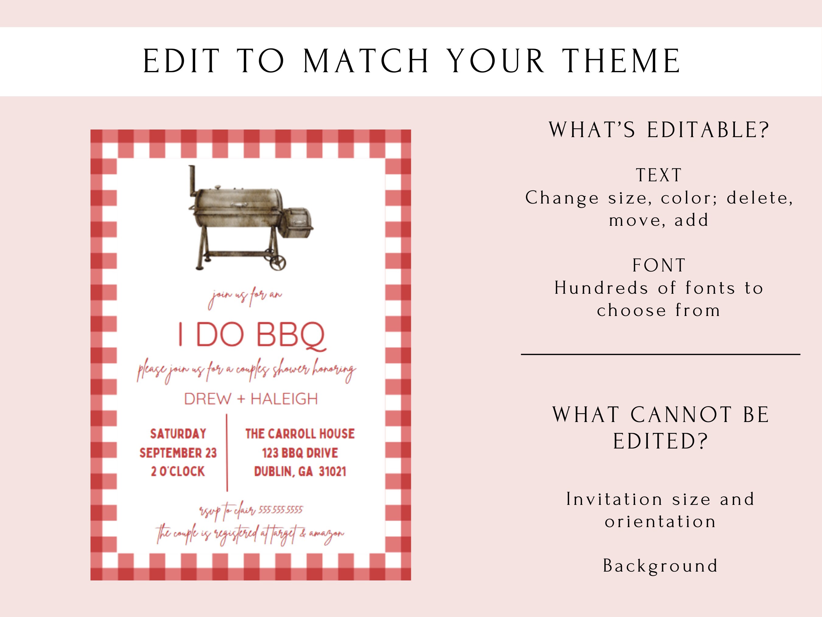 I Do BBQ Invitation Template I Do BBQ Couples Shower Invitation Wedding ...