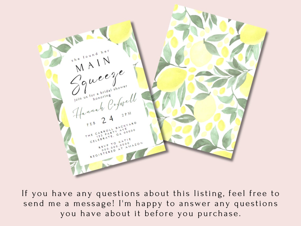 Main Squeeze Wedding Shower Invitation Template, She Found Her Main ...