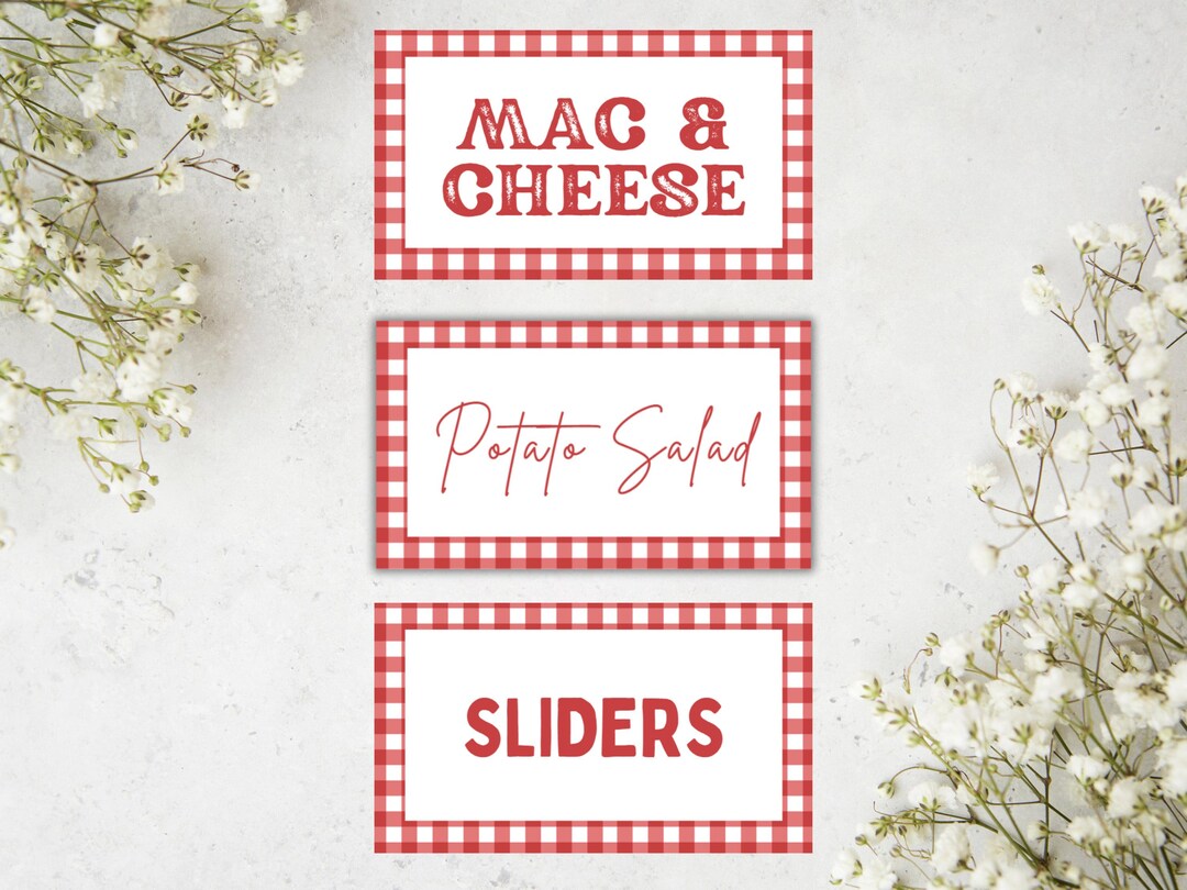 I Do BBQ Food Tent Labels Template, Couples Shower Decor (digital ...