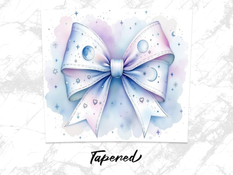 Celestial Bow Tumbler Design: Pastel Watercolor PNG (digital Download ...