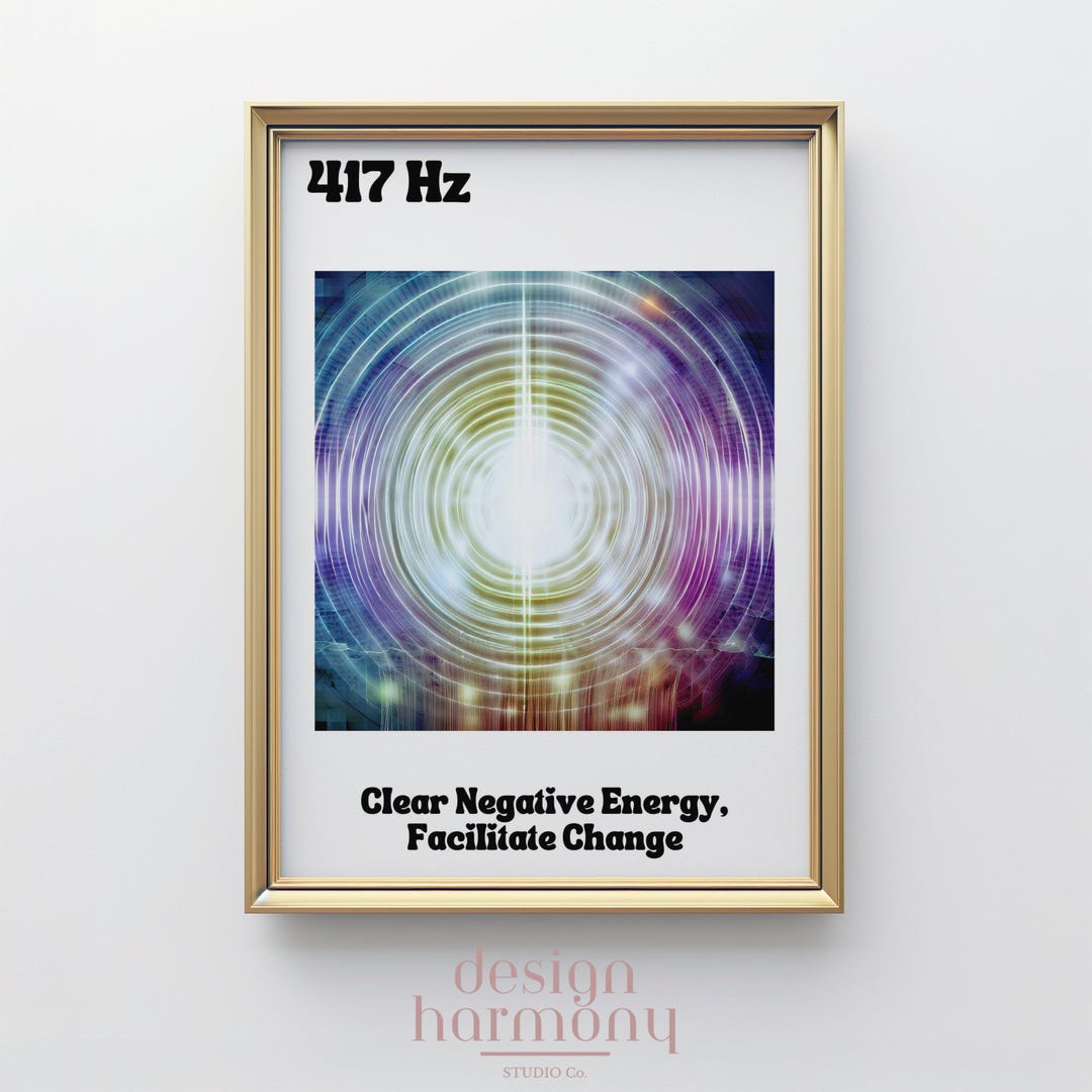 Solfeggio Frequencies Poster 417 Hz, Clear Negative Energy, Facilitate ...