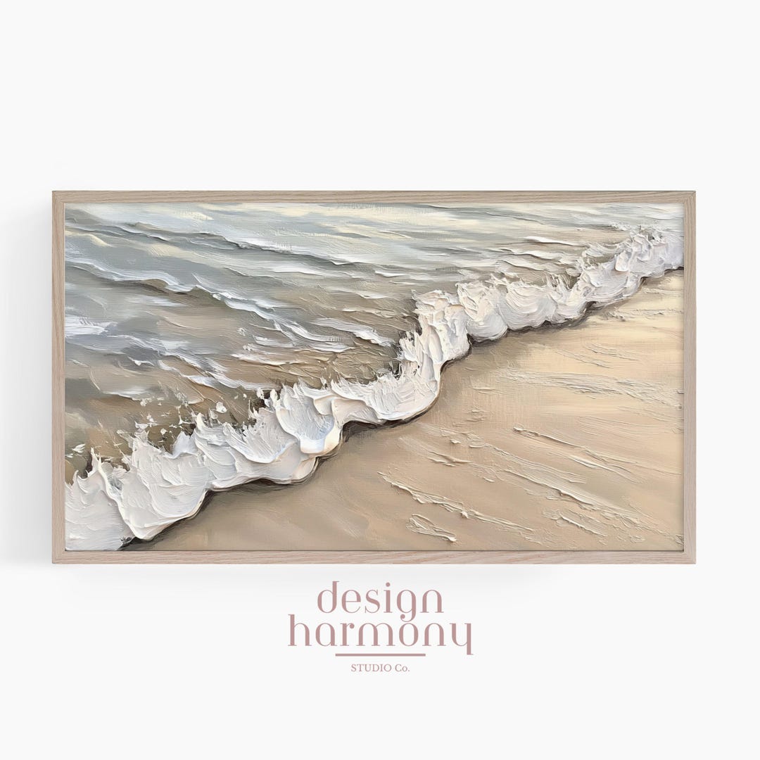 Ocean Waves, Realistic, Sandy Neutrals, Digital Art for Samsung the ...