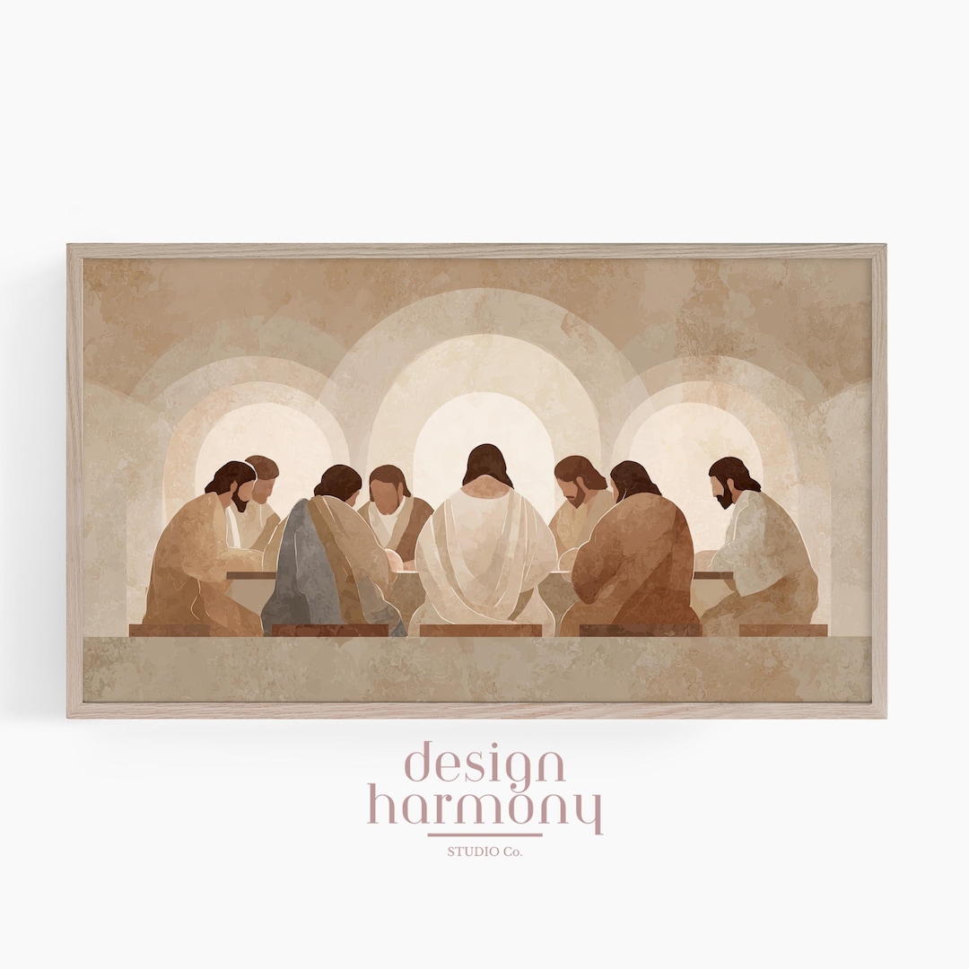 The Last Supper Frame TV Art | Christian Home Decor (digital) - Etsy