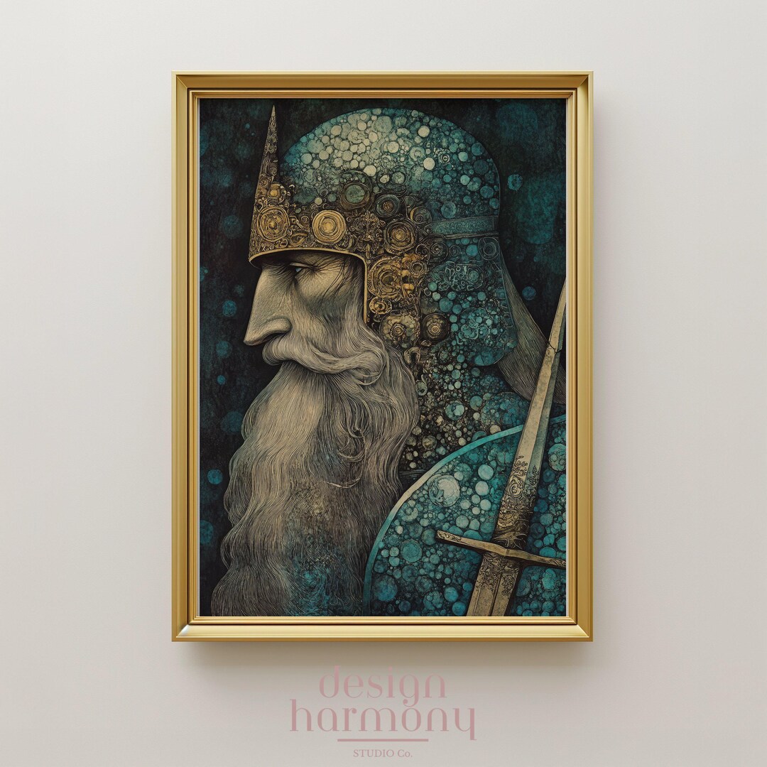Medieval Knight Portrait: Regal Renaissance Wall Art (digital Download ...