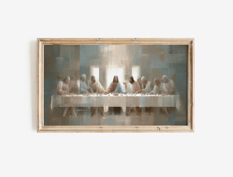 Last Supper Frame TV Art | Christian Home Decor (digital Download) - Etsy
