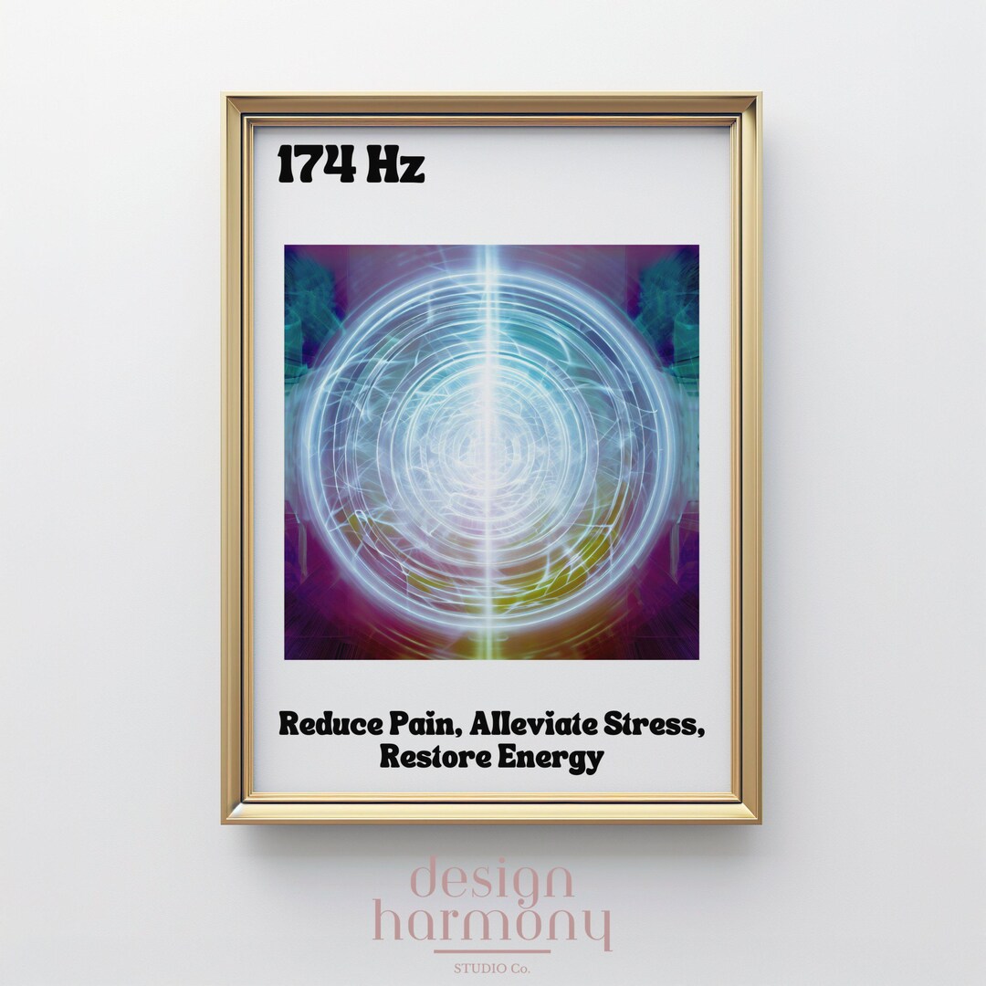 Solfeggio Frequencies Poster - 174 Hz, Reduce Pain, Alleviate Stress ...