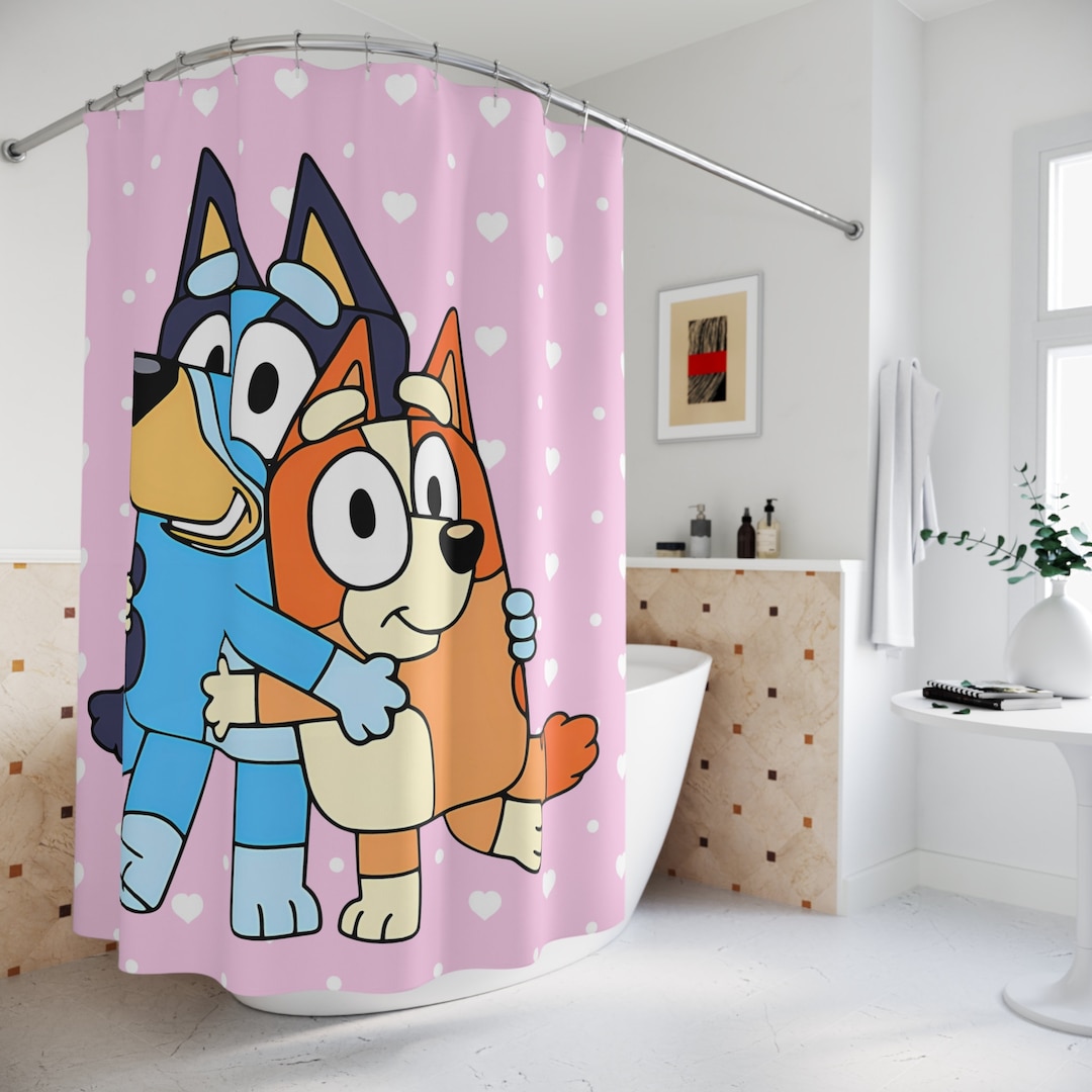 Bluey Shower Curtains, Shower Curtains Kids, Bluey and Family, Home ...