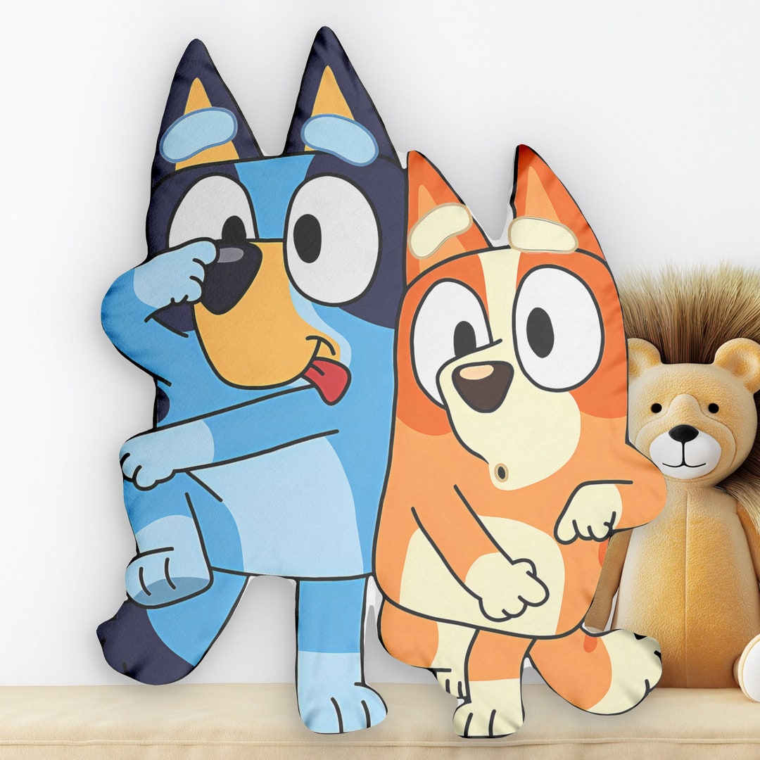 Bluey Shaped Pillows, Bingo Pillows, Bluey Pillows, for Gift, Birthday ...
