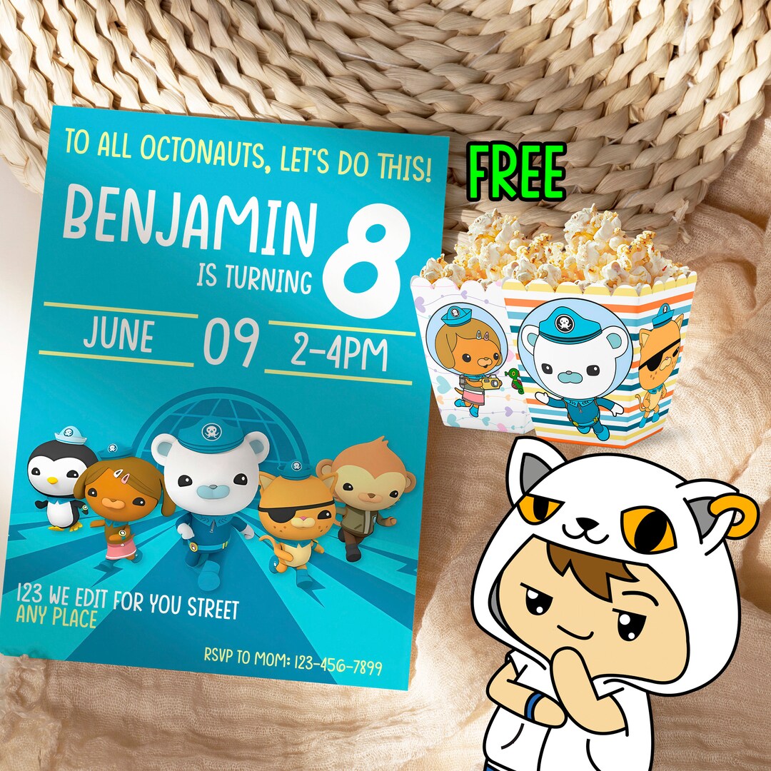 Editable Octonauts Invite Printable Birthday Invitation For Birthday