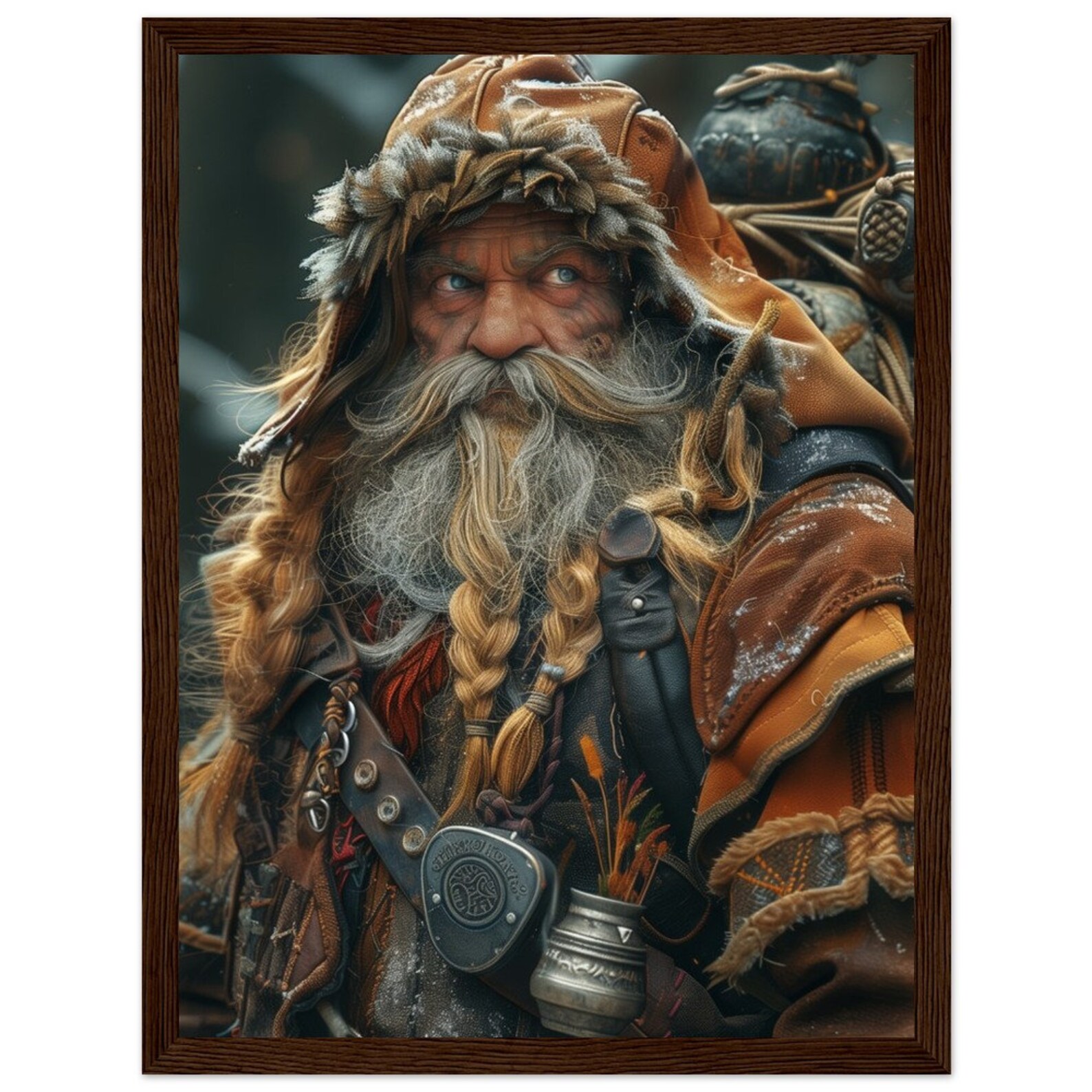 Dwarven Explorer on Premium Matte Paper Wooden Framed Poster - Etsy