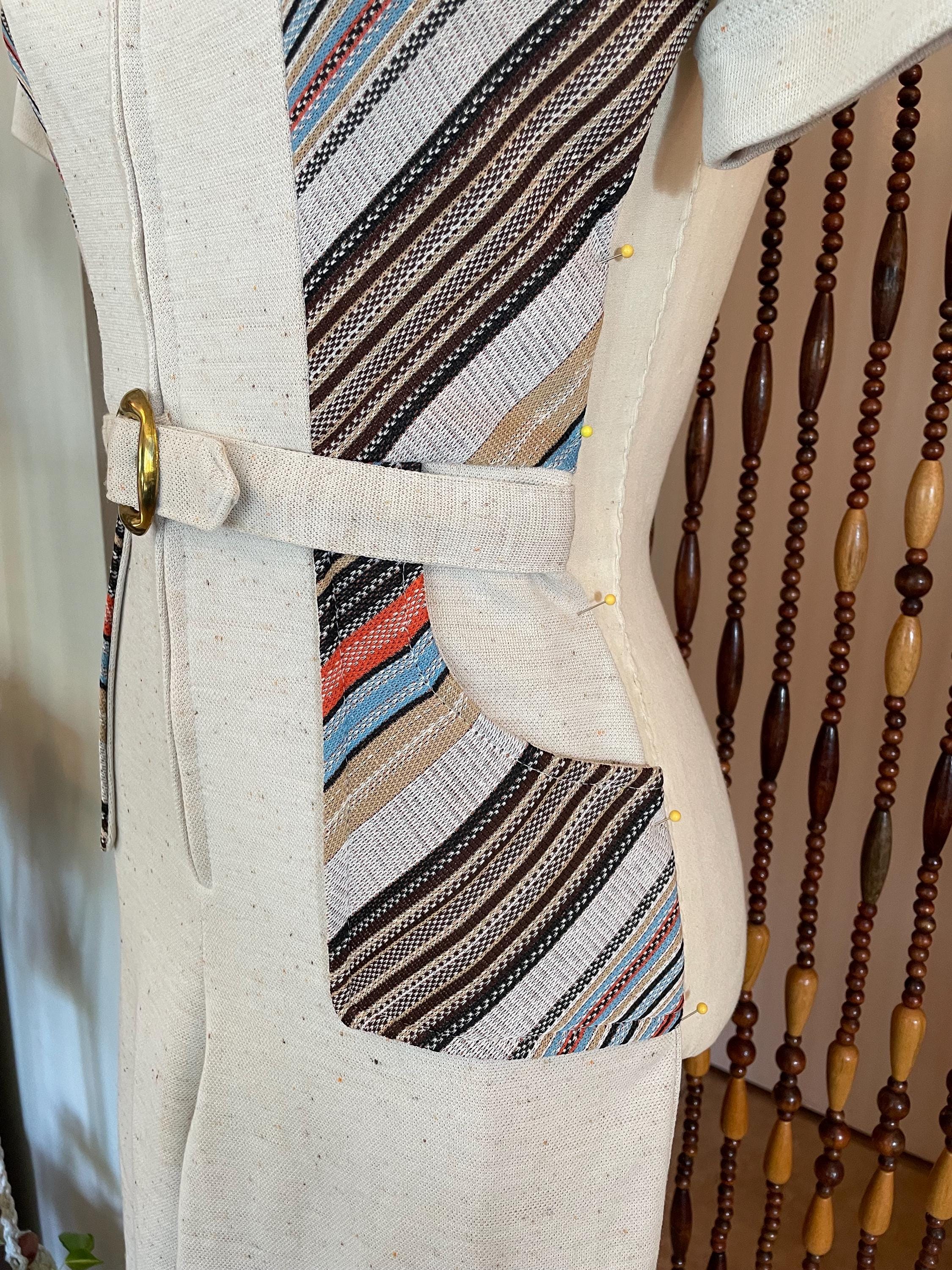 Groovy 70s Polyester Jumpsuit RARE 70s Jumper With Belt Chelsea Collar ...