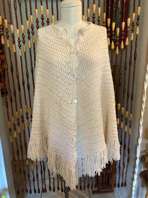 70s poncho long - Gem