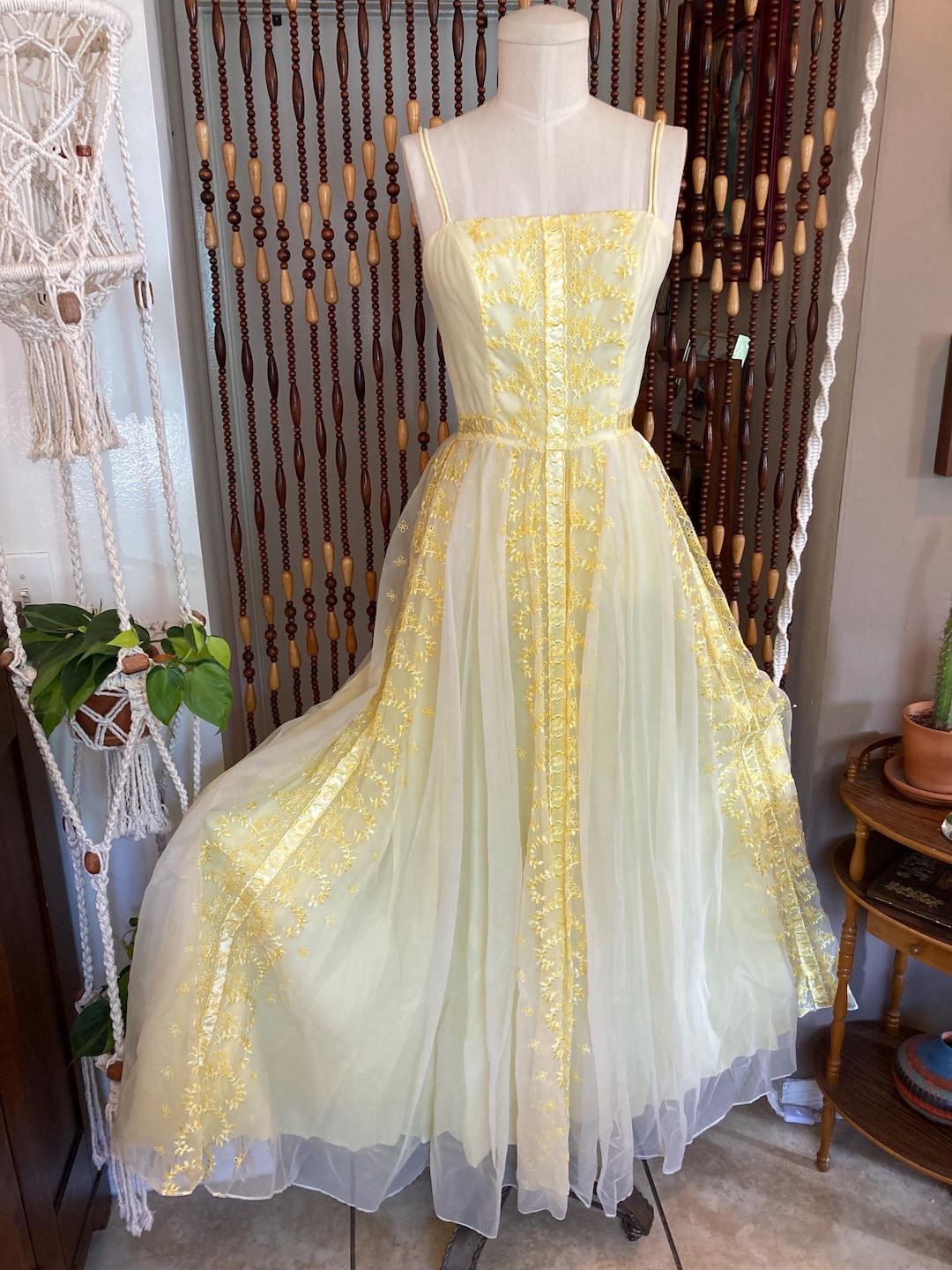 1970s Prom Dress 70s Party Dress 70s Princess Dress Vintage Eyelet Lace ...