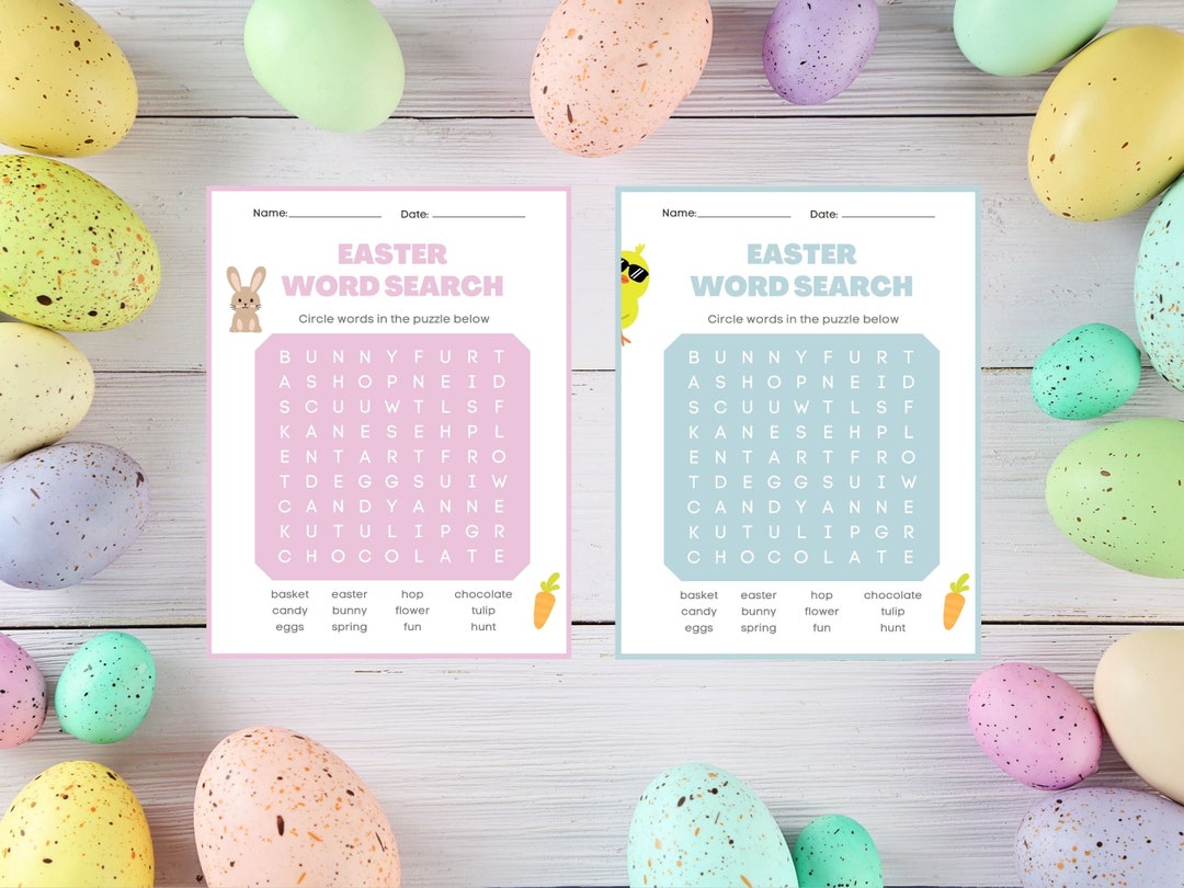 Easter Word Search Puzzle: Fun and Festive Holiday Activity for Kids - Etsy