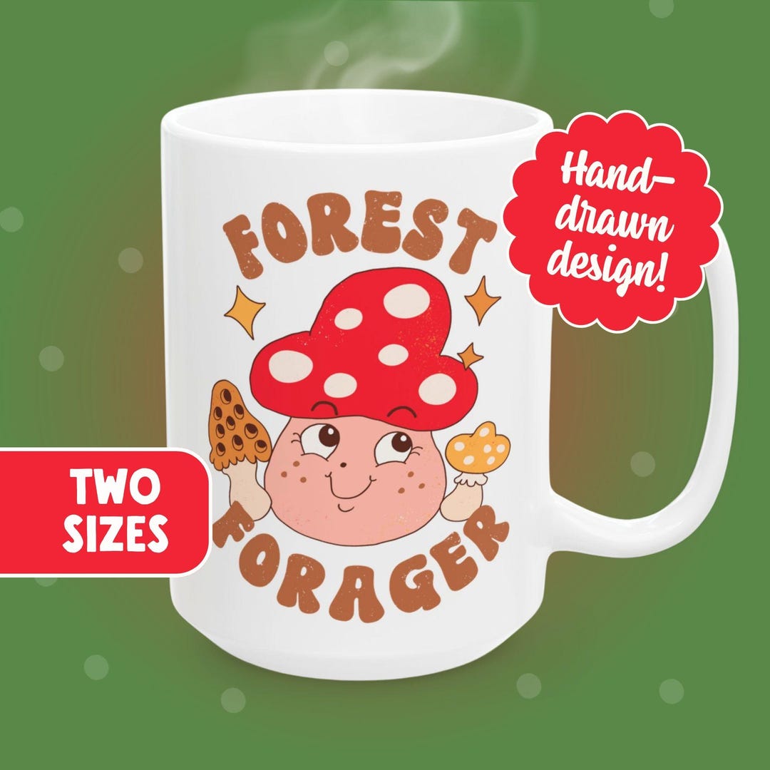 Mushroom Forager Gift for Her, Forest Forager Gift, Mushroom Mug, Fungi ...
