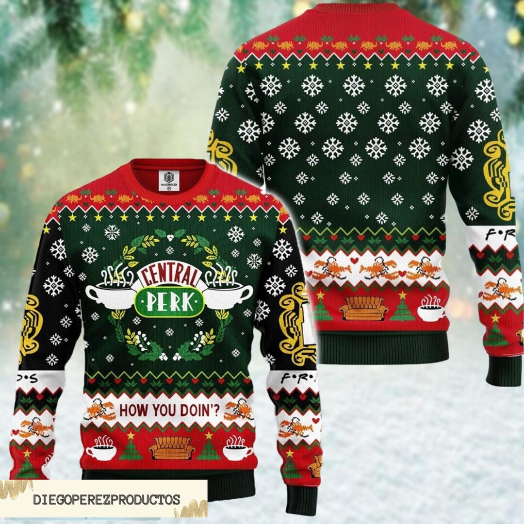 Friends Ugly Christmas Sweater, Friends Tv Show Xmas Sweater, Friends ...