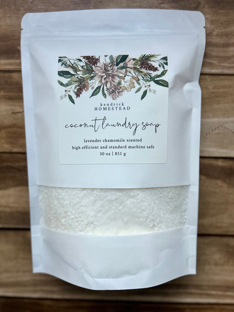 COCONUT LAUNDRY SOAP Lavender Chamomile Essential Oil, Laundry ...