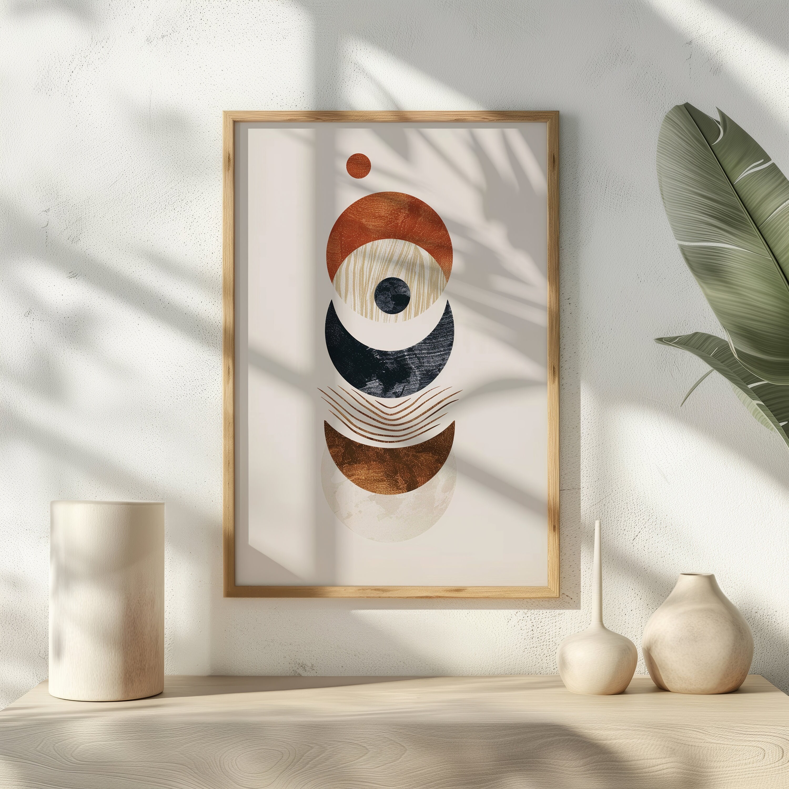 Moon Art Print Abstract Wall Art Wall Decor Moon Art Boho Home Decor ...