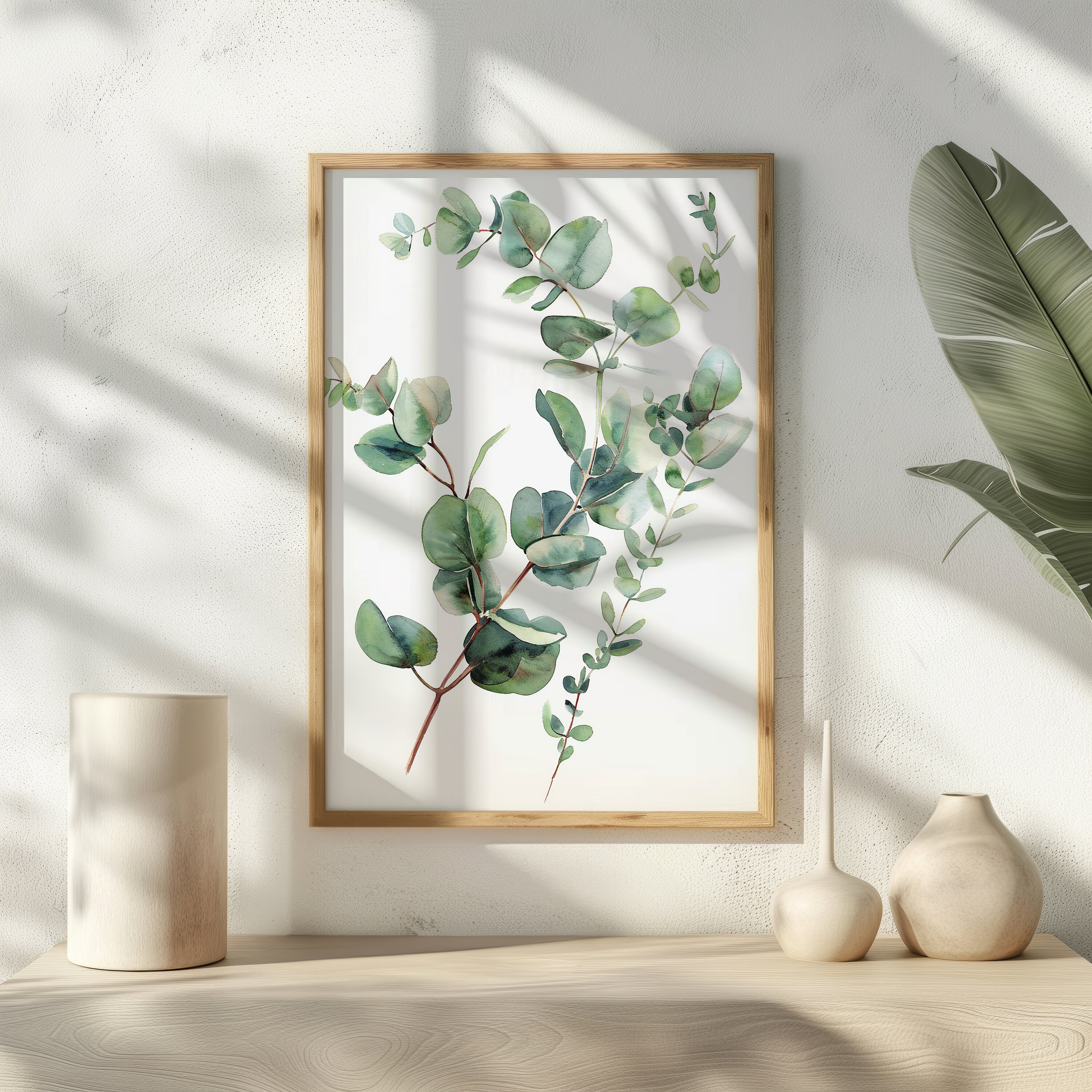 Watercolor Greenery Painting Eucalyptus Art Print Modern Home Decor ...