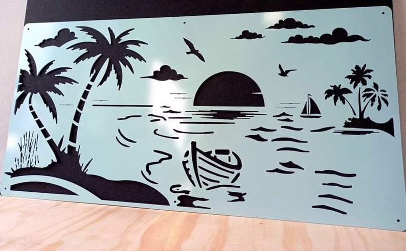 CNC CUTTING FILE - Dxf Sunset Design - Bundle Pack - Download Digital Cut Files - Laser, Plasma ...