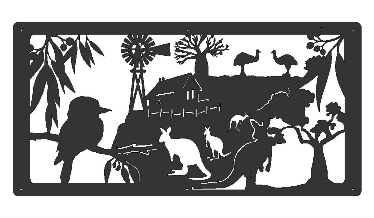 CNC DXF CUTTINGFILE- Australian Landscape / Outback Design Bundle Pack ...
