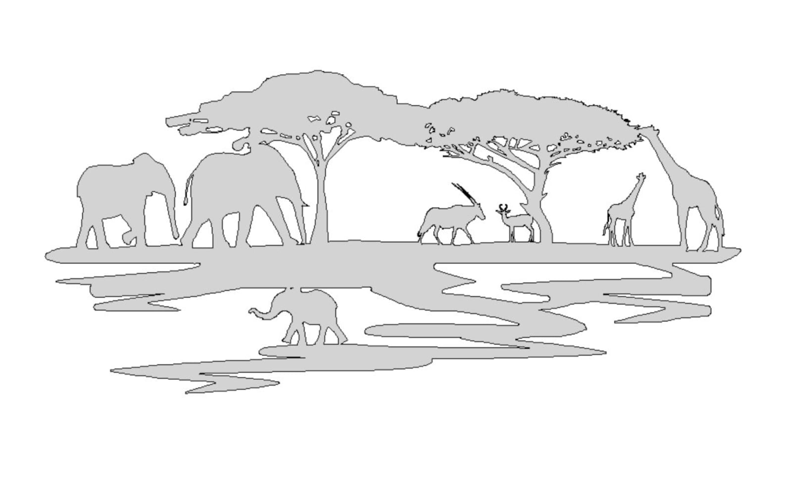 CNC CUTTING FILE- Safari Scenes Bundle Pack - Download Digital Cut ...