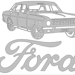 Ford Vintage Retro Car DXF CNC CUTTINGFILE - Old School Classic Car ...