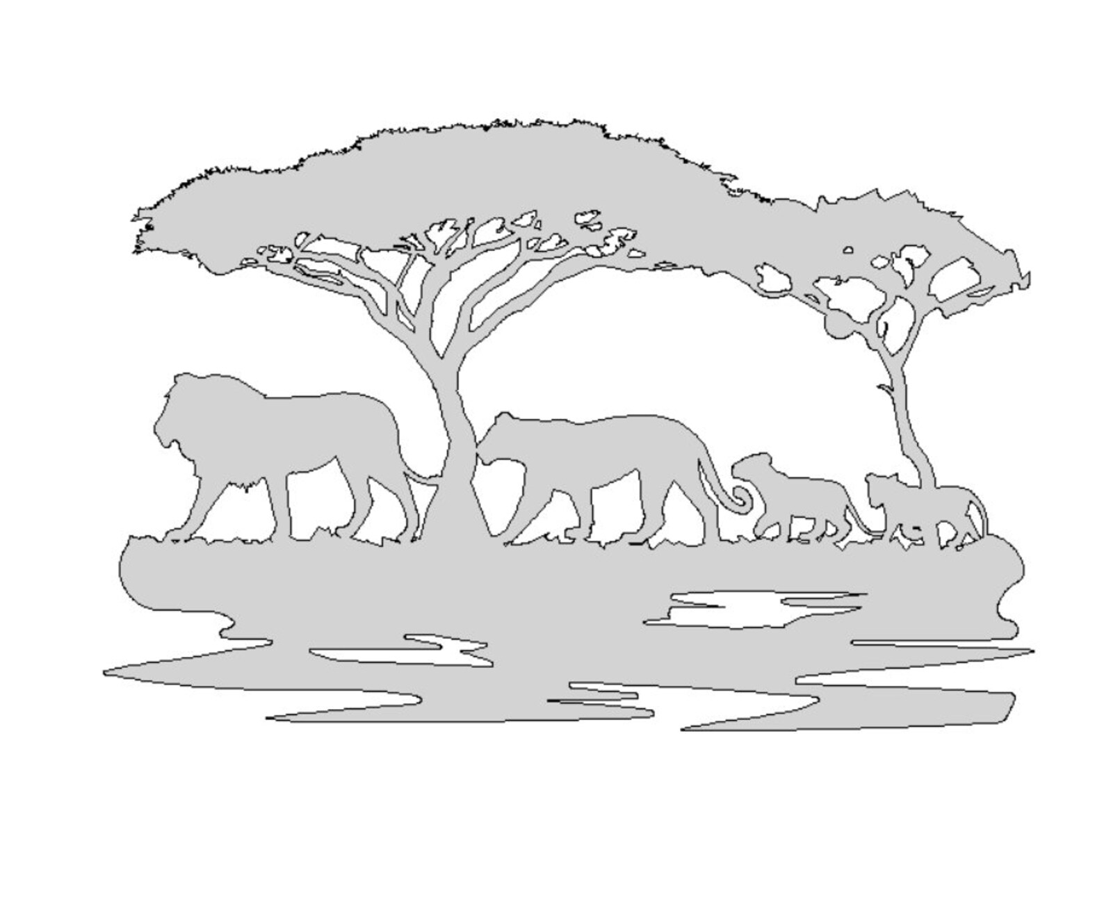 CNC CUTTING FILE- Safari Scenes Bundle Pack - Download Digital Cut ...