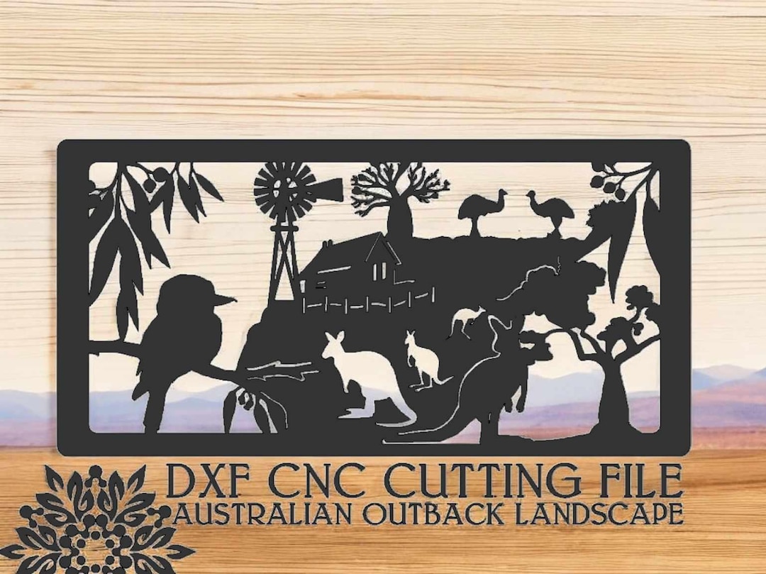 CNC DXF CUTTINGFILE- Australian Landscape / Outback Design Bundle Pack ...
