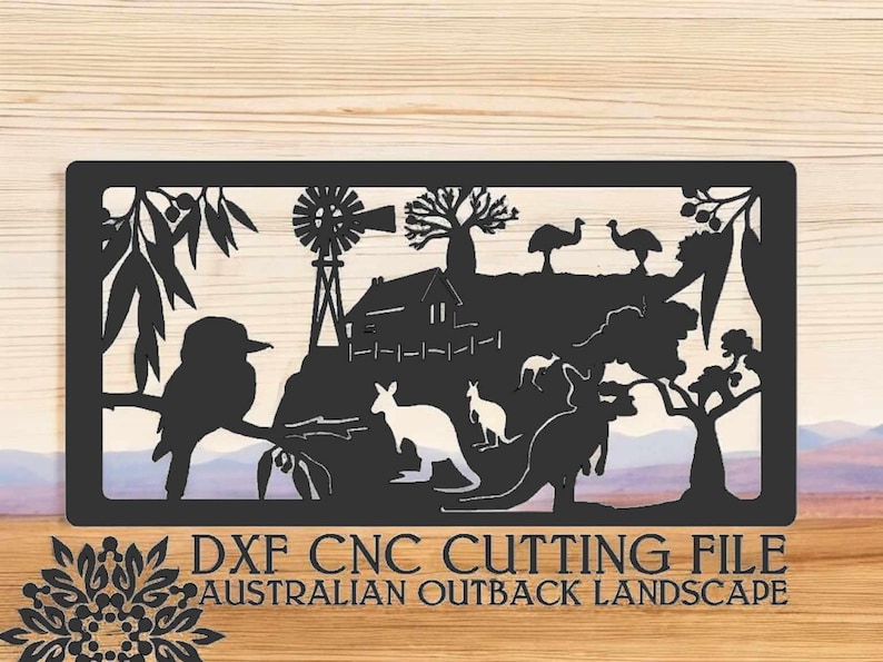 CNC DXF CUTTINGFILE- Australian Landscape / Outback Design Bundle Pack ...
