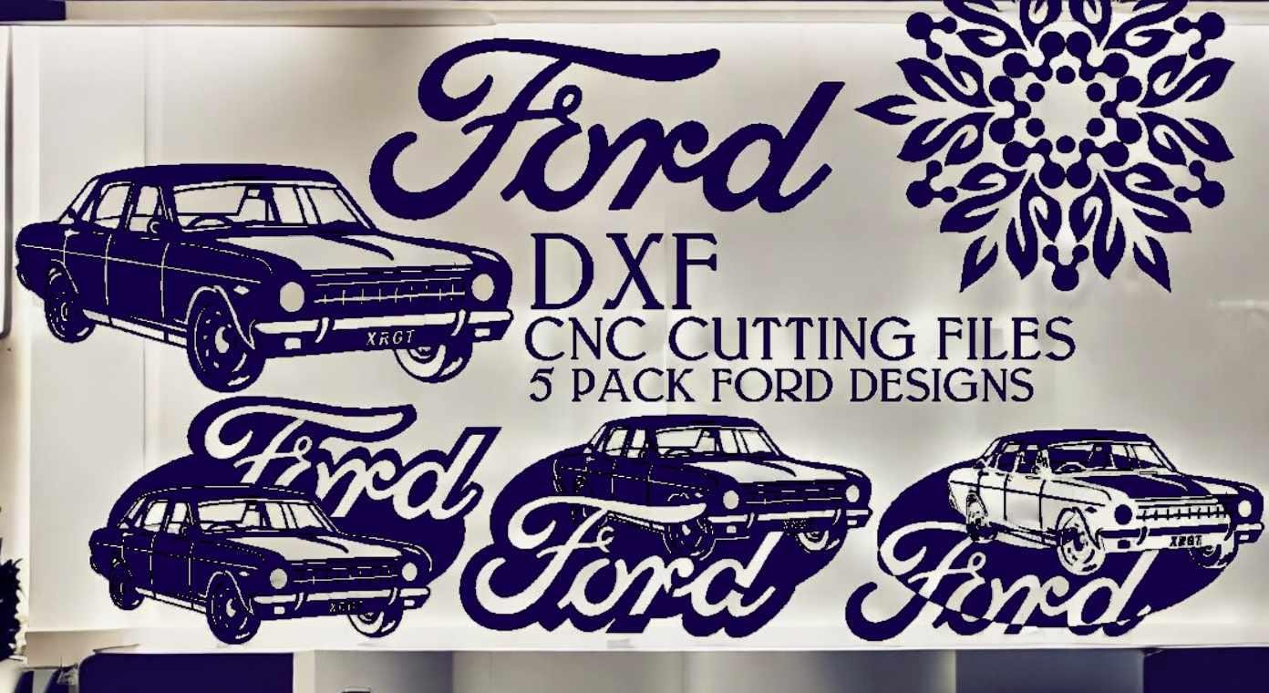 Ford Vintage Retro Car DXF CNC CUTTINGFILE - Old School Classic Car ...