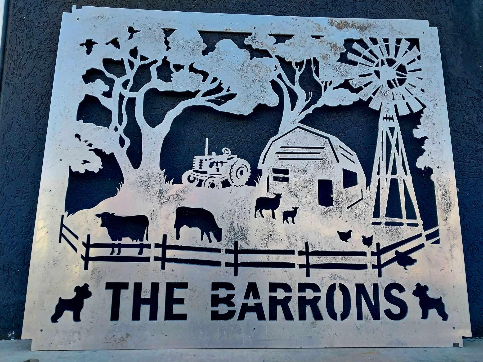 Farm Sign DXF CNC CUTTINGFILE Customize - Property / Home / Barn Sign ...