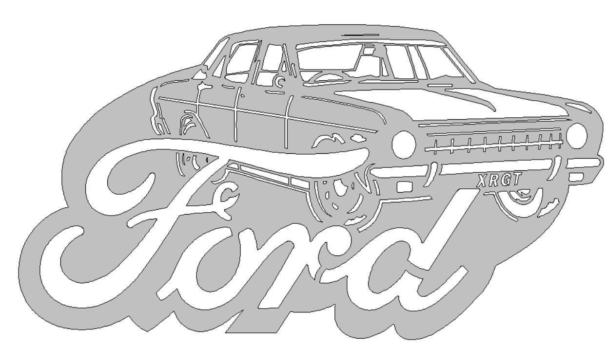 Ford Vintage Retro Car DXF CNC CUTTINGFILE - Old School Classic Car ...