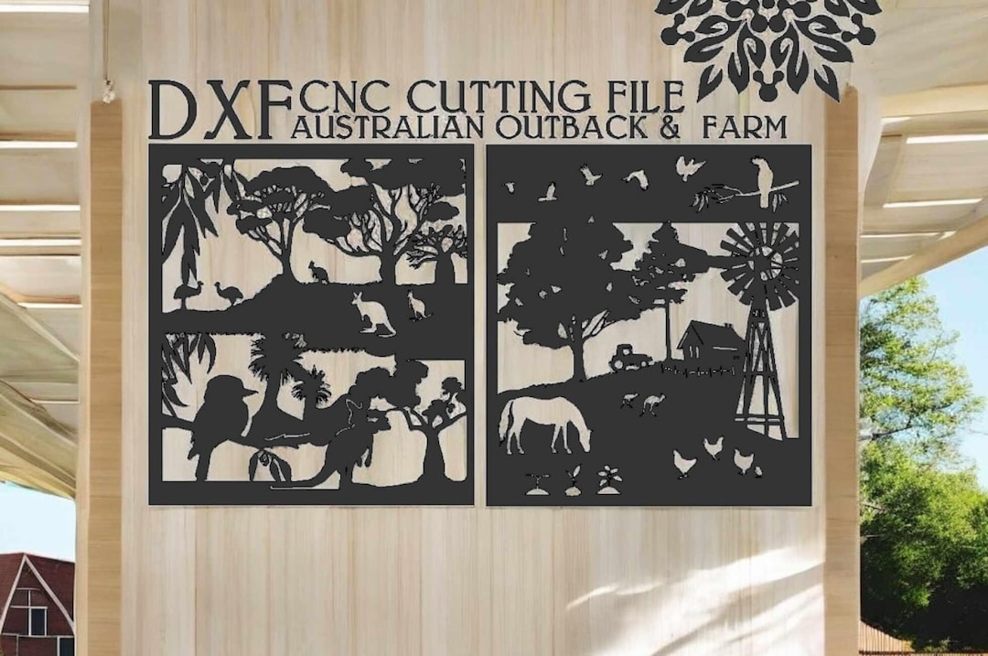 CNC DXF CUTTINGFILE- Outback & Farm Australian Designs Bundle Pack ...