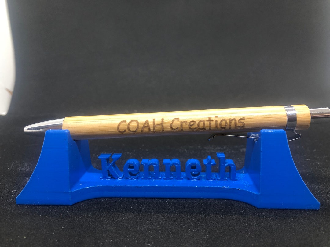 Personalized 3D Printed Pen Display | Custom Named Horizontal Single ...