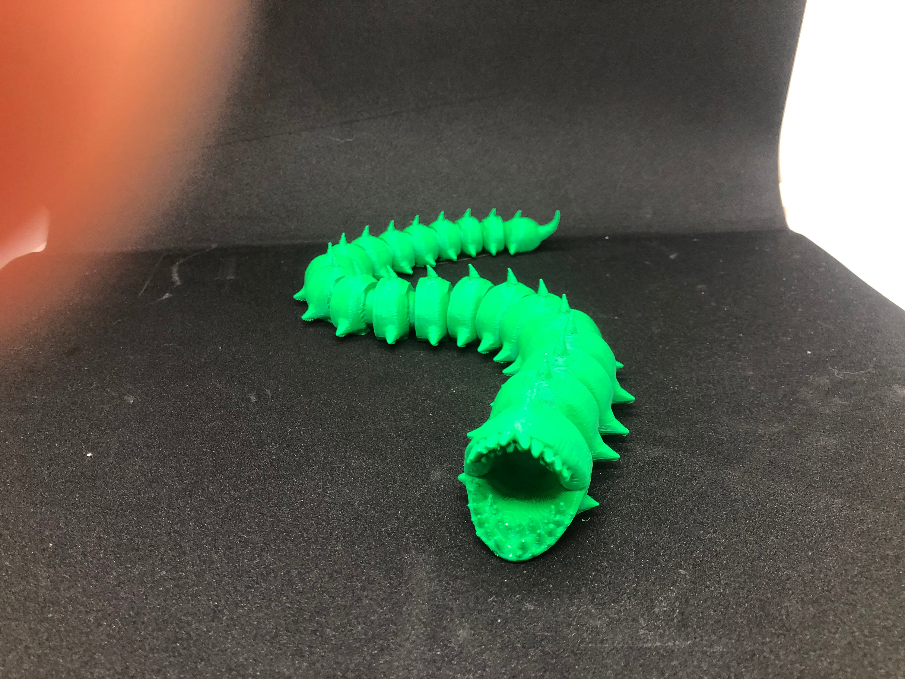 Articulated Purple Worm Flexible Worm Monster Toy 3D Printed Worm Toy ...