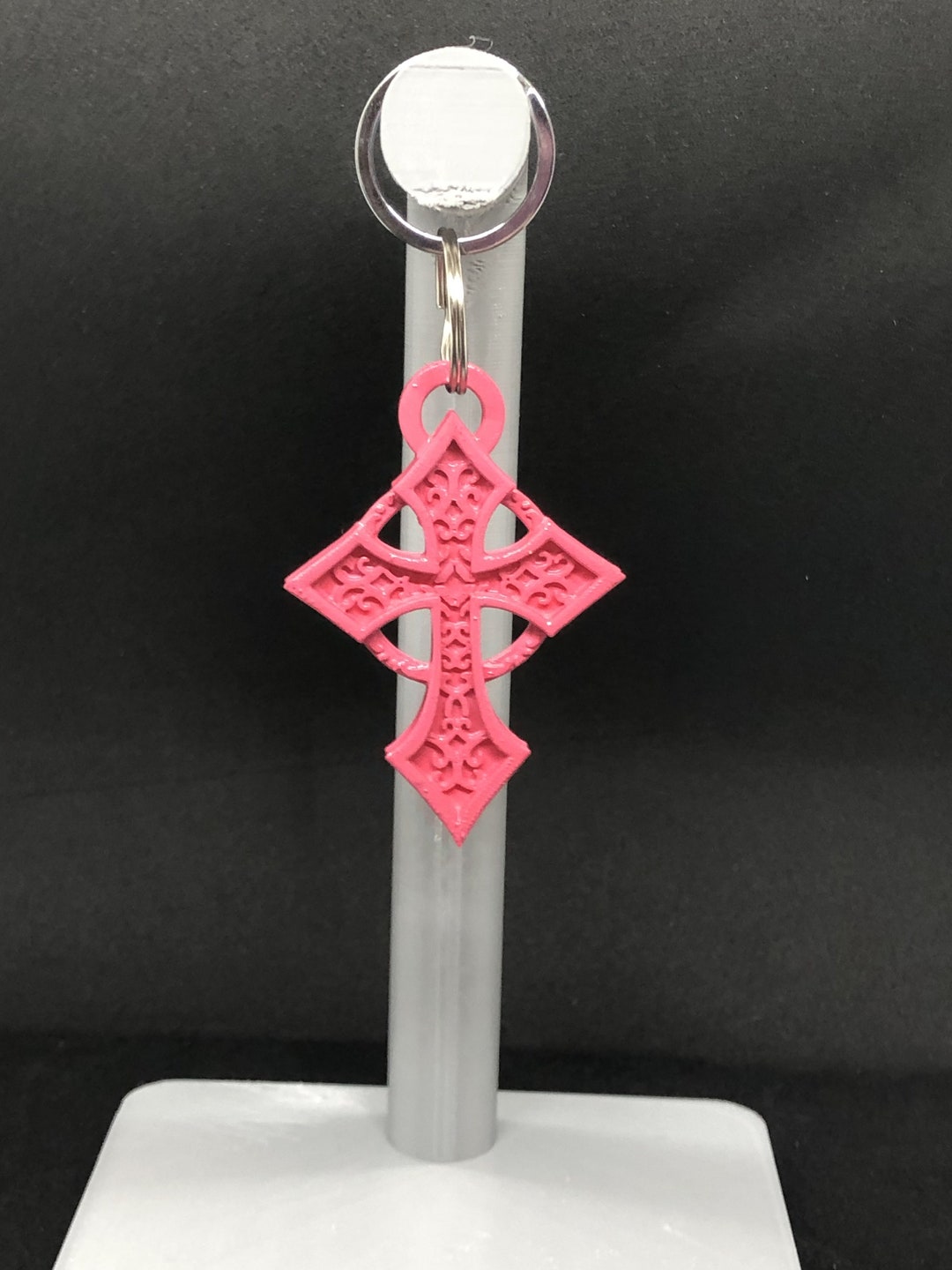 Cross Design Keychain | 3D Printed Cross Pattern Keychain | Design by ...