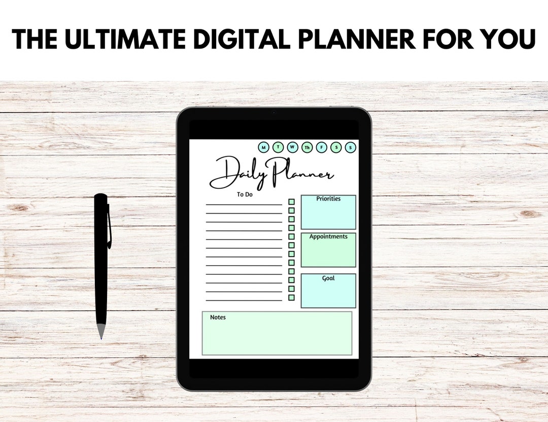 Simple Digital Daily Planner - Etsy