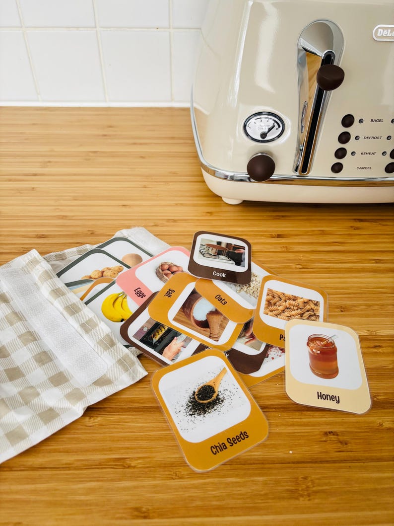 Visual Recipe Cards for Toddlers: Montessori Cooking Ingredient ...