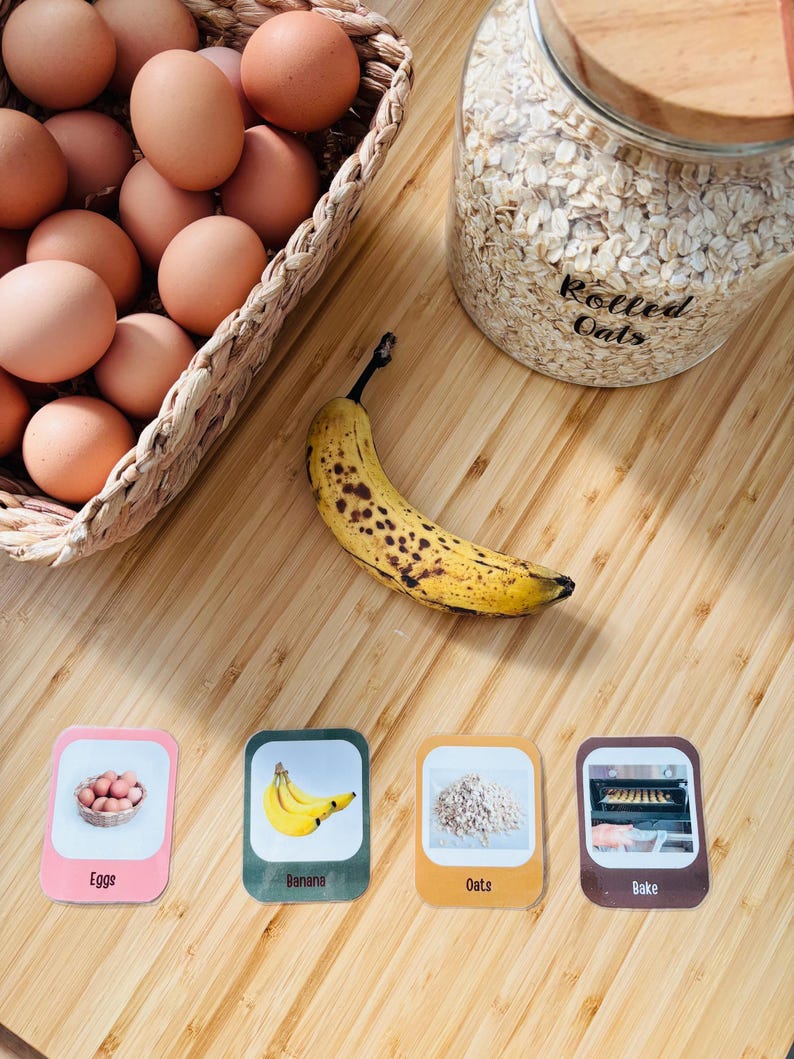Visual Recipe Cards for Toddlers: Montessori Cooking Ingredient ...