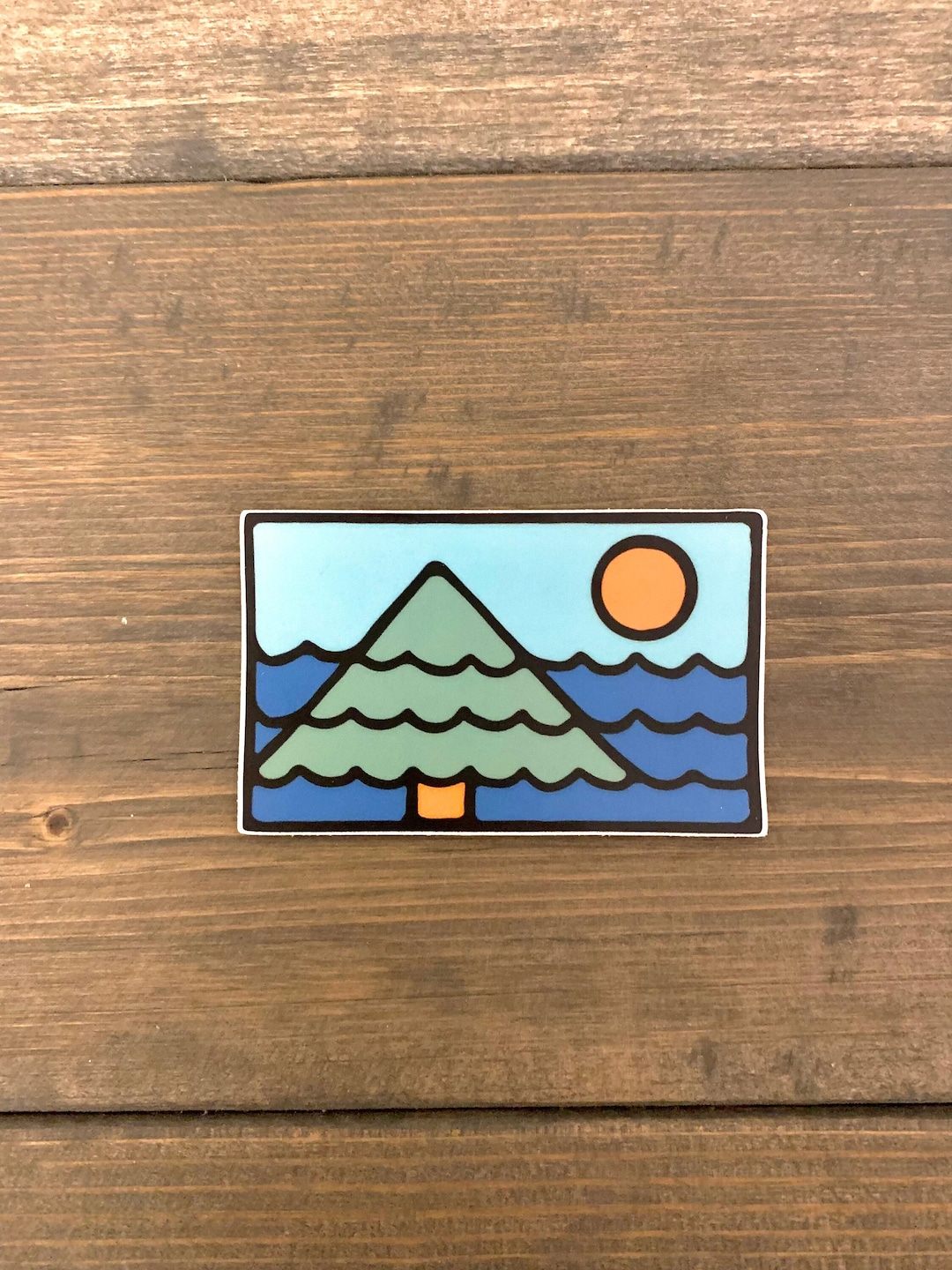 Tree at the Lake Sticker - Etsy