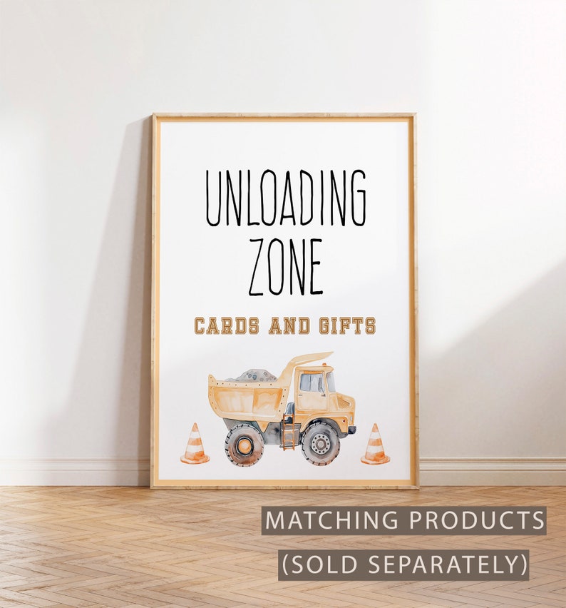 Construction Birthday Welcome Sign, Truck Birthday Party Sign, Dump ...