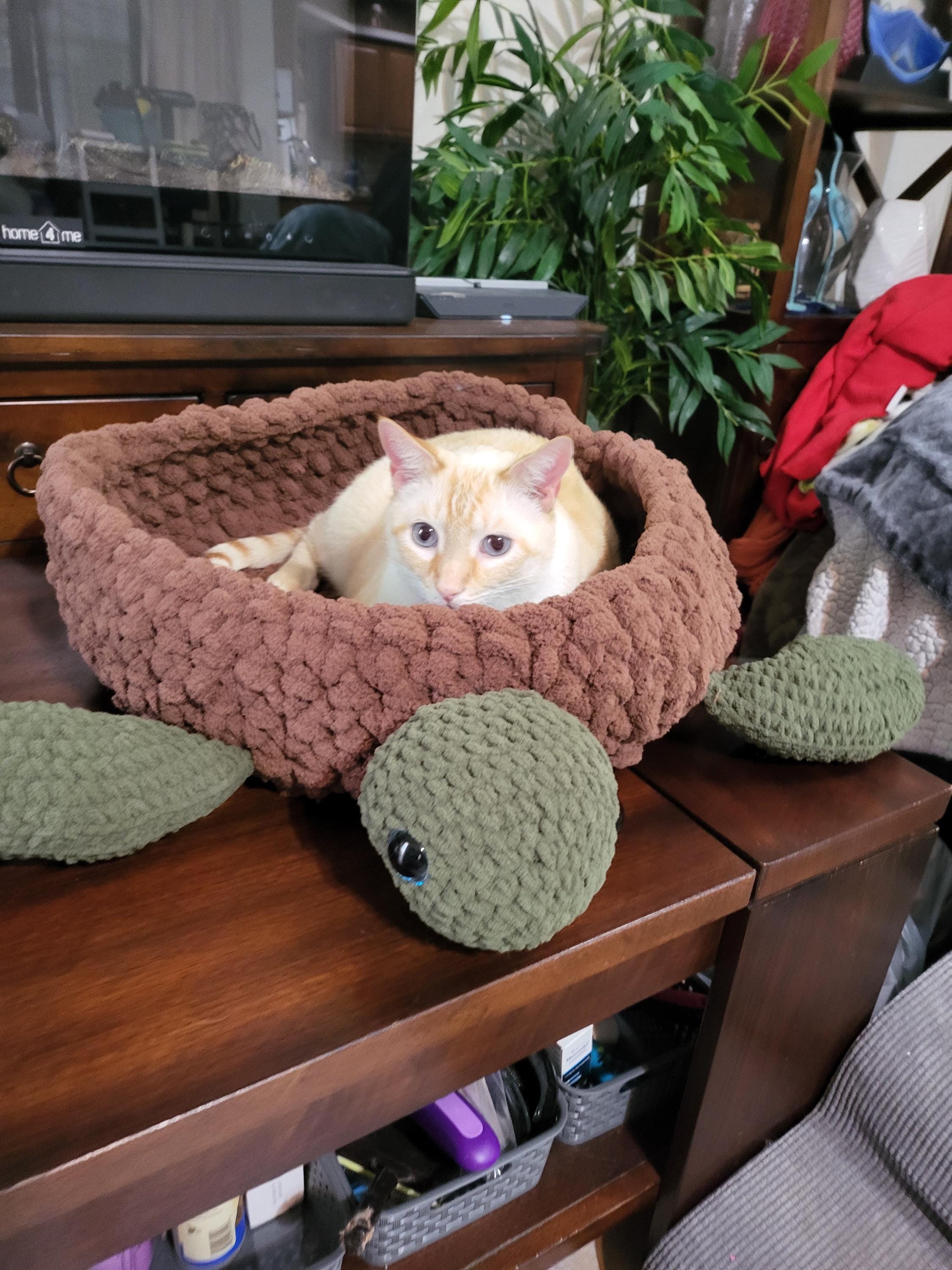 Large Cat Bed, Shape of Turtle! Made to Order. - Etsy