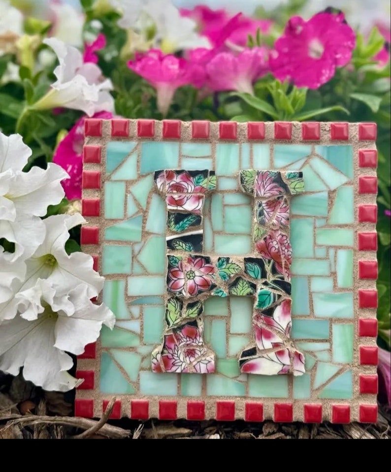 H Bee's Neez Signature Monogram Mosaic - Etsy