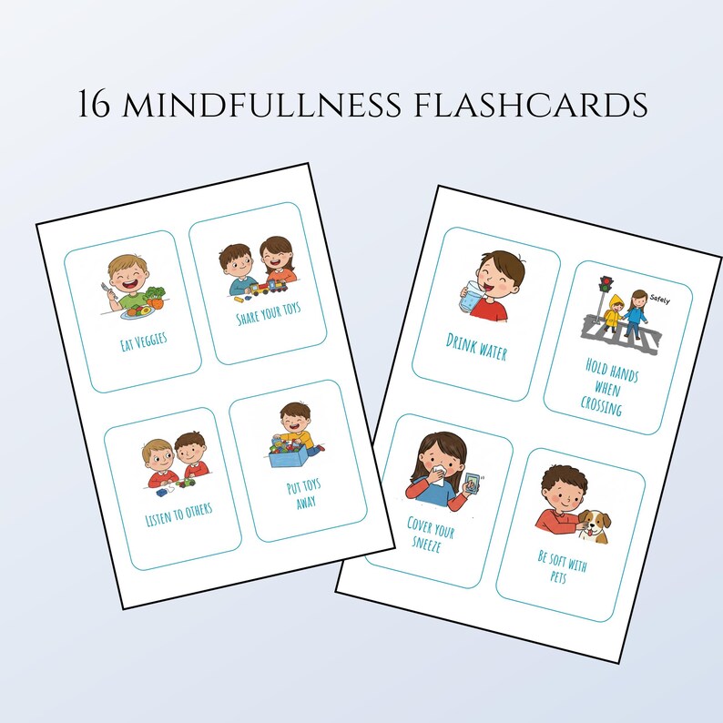 Educational Flashcards for Daily Routines - Etsy
