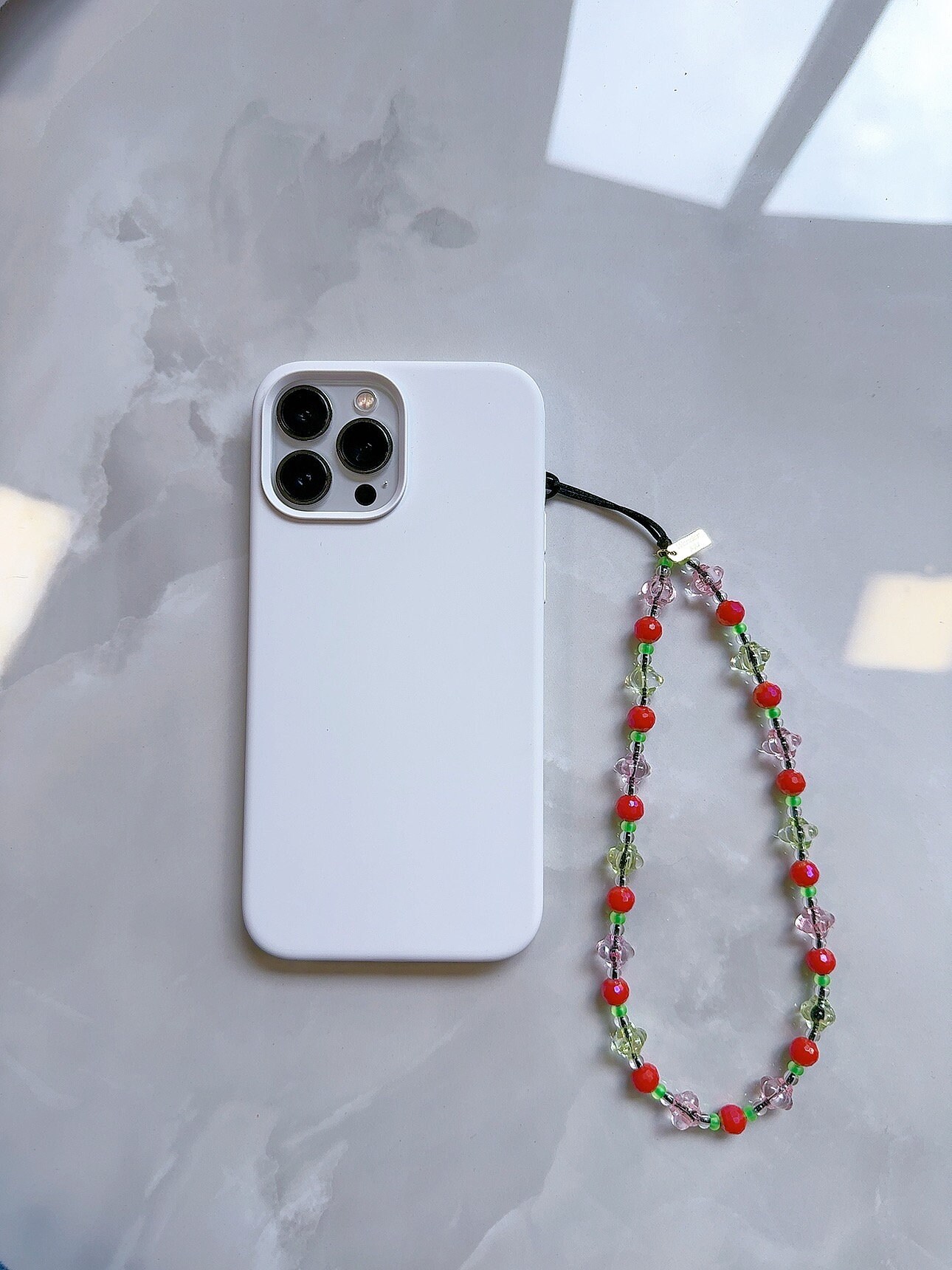 Vintage Stone Beaded Phone Charm, Classic Wristlet Phone Strap ...