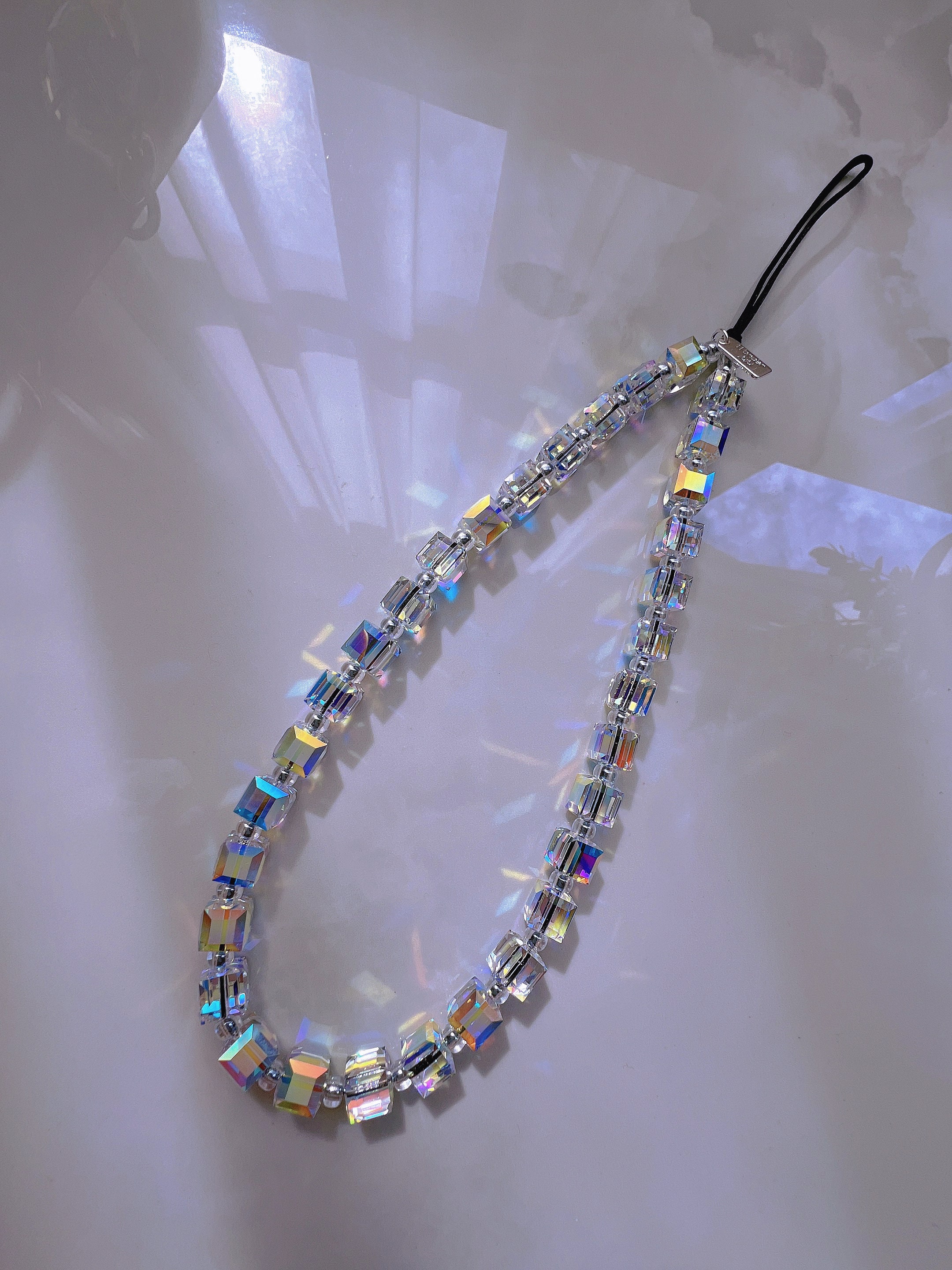 Swarovski Aurore Boreal Crystal Phone Charm, Iridescent Cubic Crystal ...