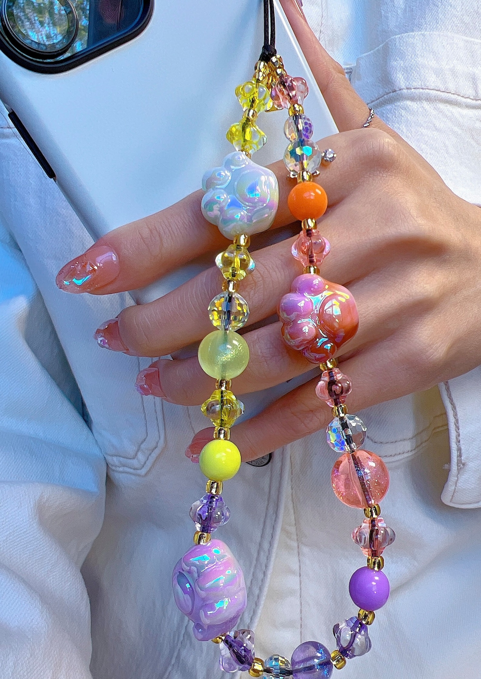 Super Cute Kitty Paw Phone Lanyard, Cat-themed Phone Charm Strap,y2k ...