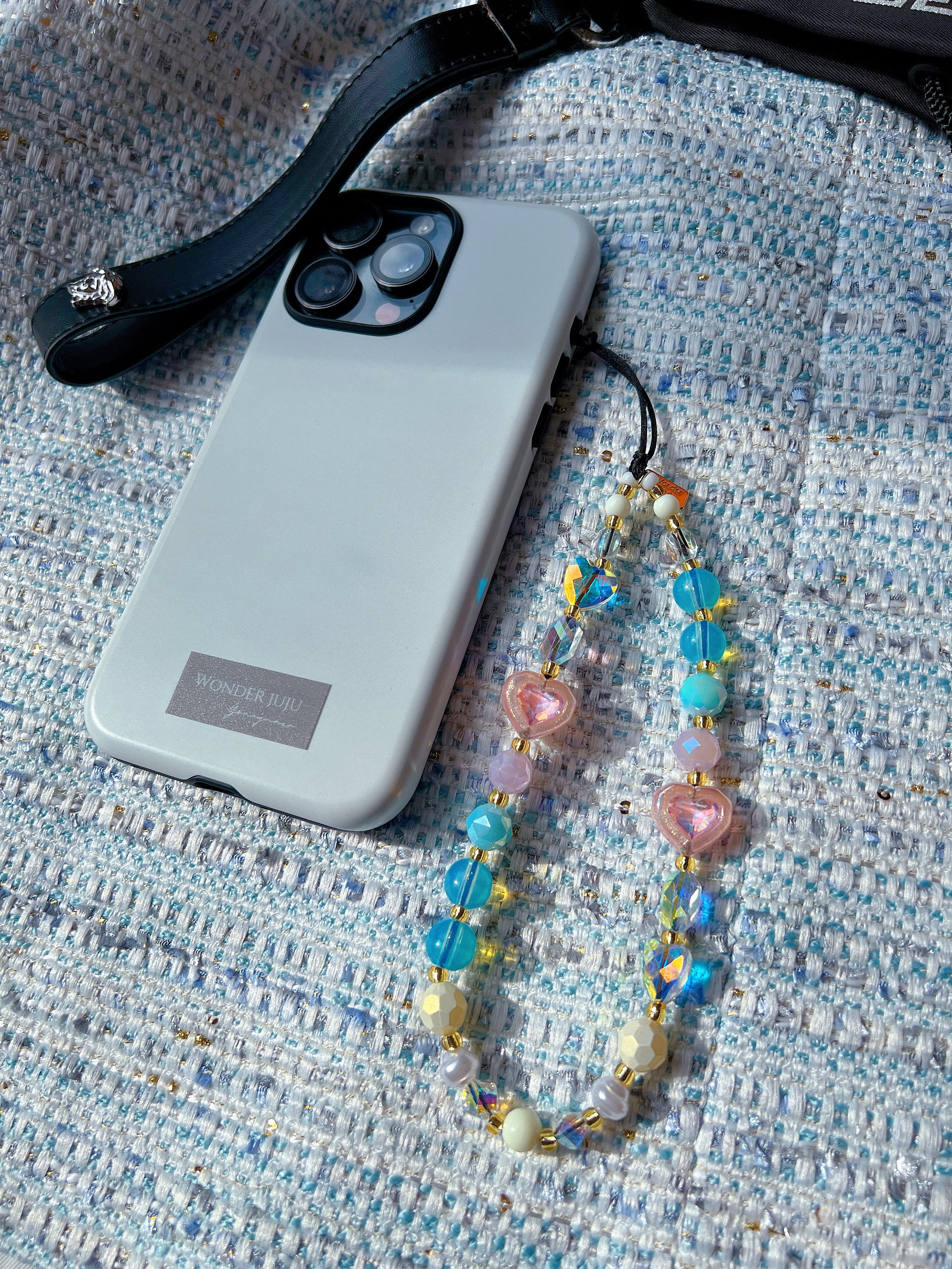 Gemstone Crystal Phone Charm Strap ,princess Heart Zirconia Phone Strap ...