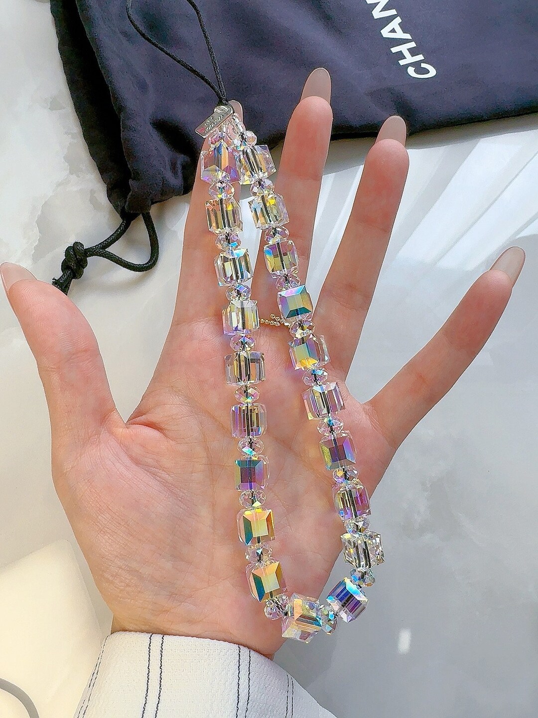 Swarovski 10mm Big Cube Crystal Phone Charm, Super Sparkly Phone Strap ...